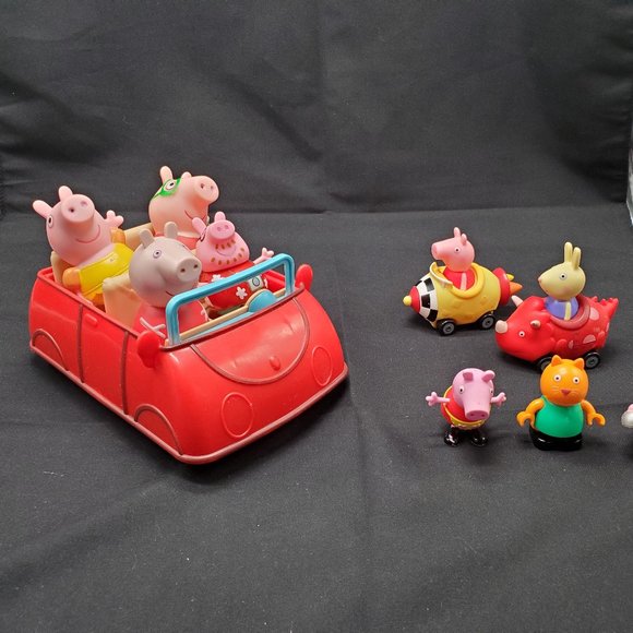 Peppa Pig | Toys | Peppa Pig Deluxe Sounds Family Vehicle Red Car And 7 ...